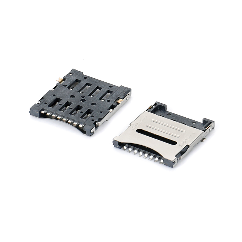 SI118A-03200 Micro Sim Card 8Pin Hinged type H=1.95mm Halogen free