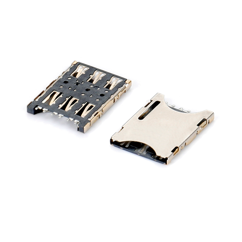 SI119A-08201 SIM Card 6PIN PUSH PULL 1.27MM Pitch H-1.2 Connector for ...